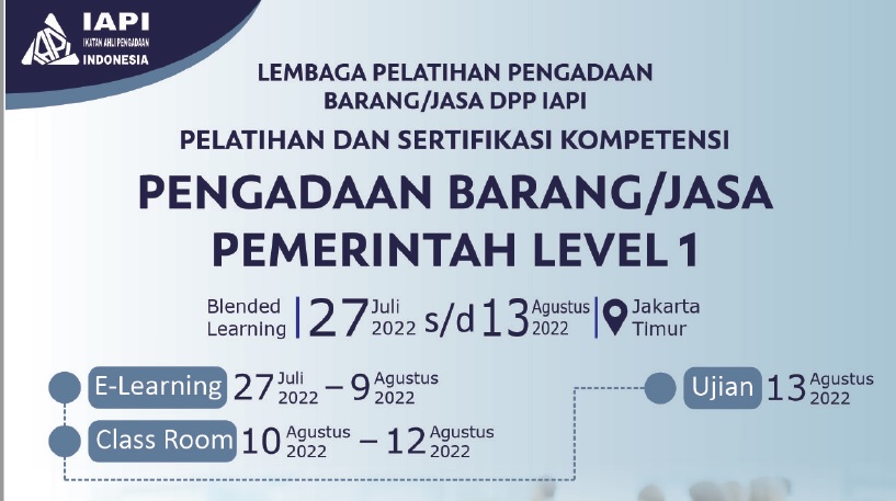 Pelatihan dan Ujian Sertifikasi Kompetensi PBJP Level-1 - Ikatan Ahli Pengadaan Indonesia